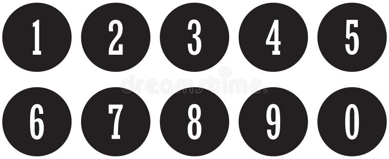 Simple numbers symbol set stock vector. Illustration of element - 296280319