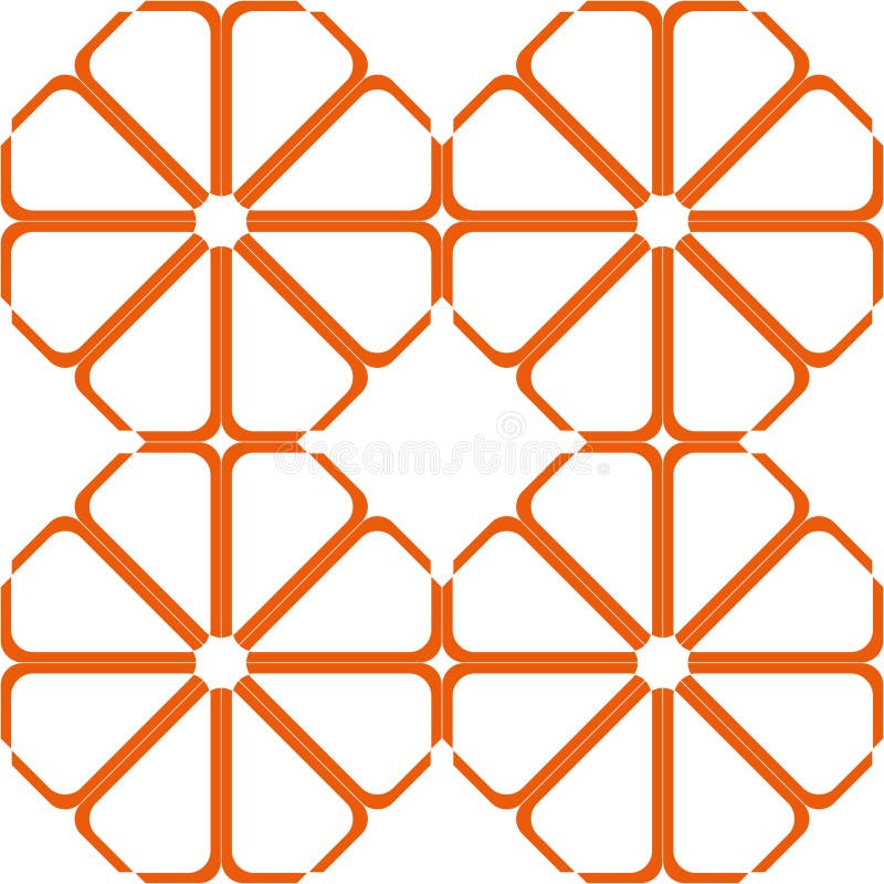 Geometric Flowers Seamless Pattern Stock Illustration - Illustration of ...