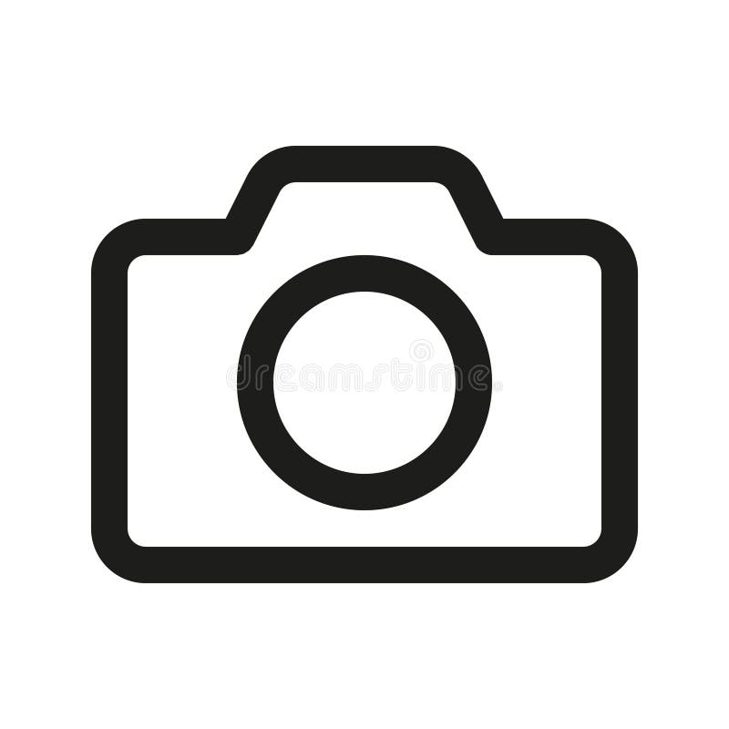 Camera Outline Style Icon stock vector. Illustration of camera - 296371783