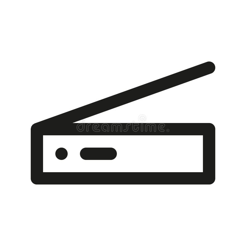Scanner Outline Style Icon stock vector. Illustration of graphic ...