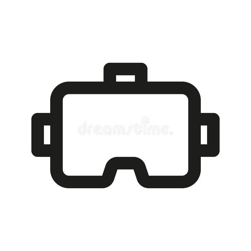 VR Glasses Outline Style Icon Stock Vector - Illustration of video ...