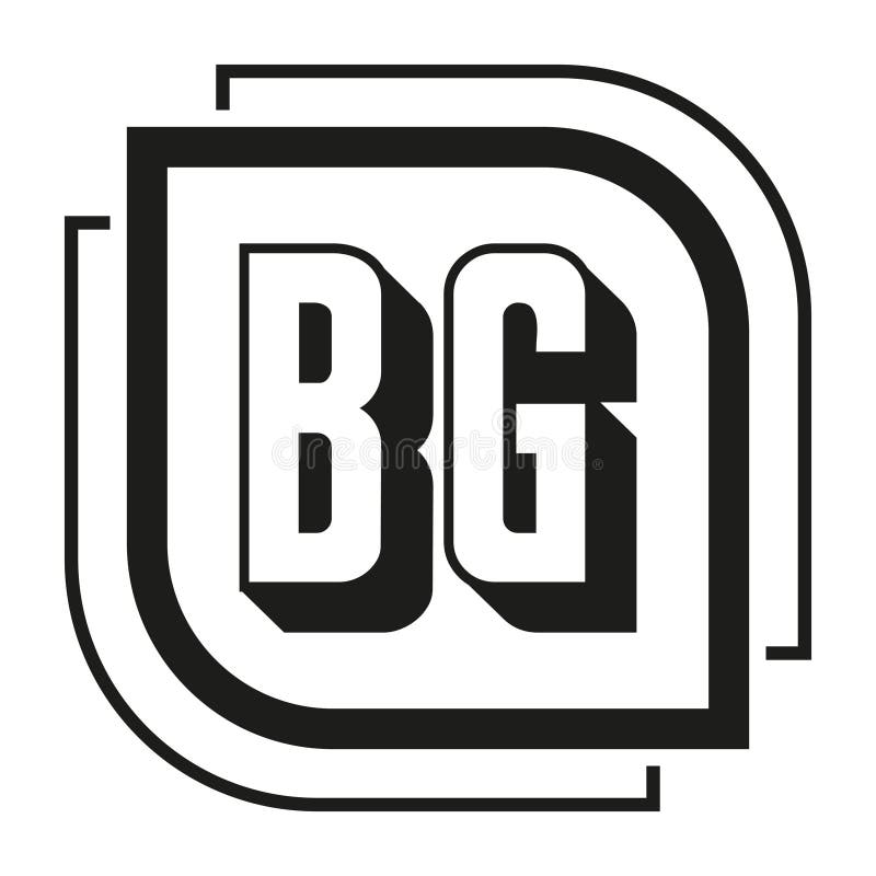 BG Letter Monogram Logo Design Stock Vector - Illustration of emblem ...