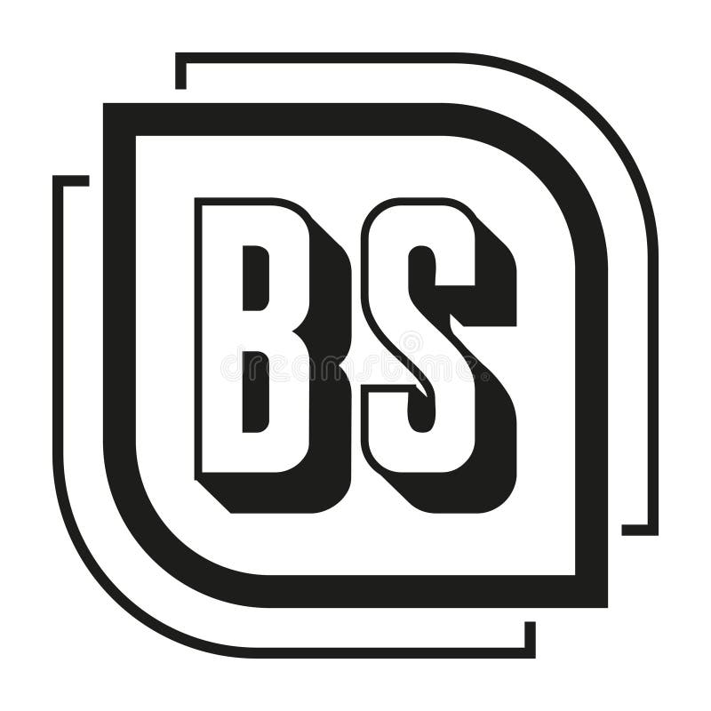 BS Letter Monogram Logo Design Stock Vector - Illustration of letters ...
