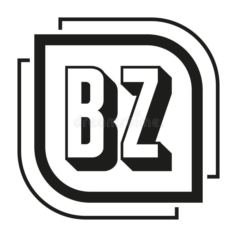 BZ Letter Monogram Logo Design Stock Vector - Illustration of initials ...
