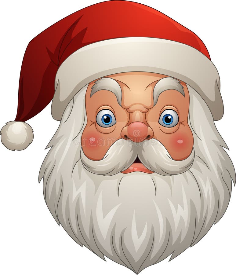 Cartoon Angry Santa Claus Head Stock Vector - Illustration of december ...
