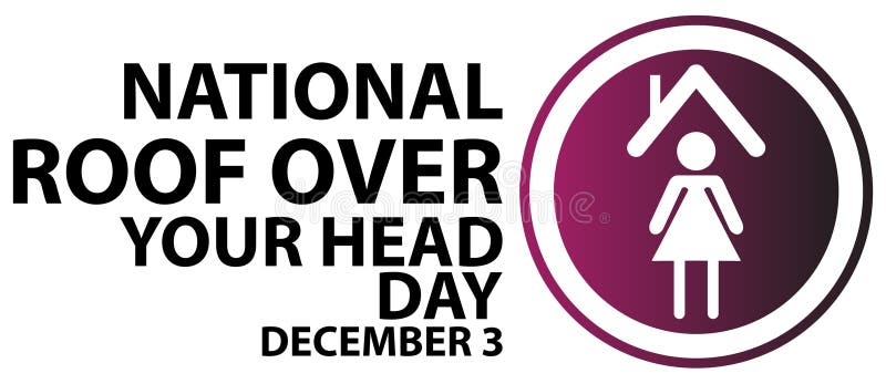 National Roof Over Your Head Day. December 3 Stock Vector ...