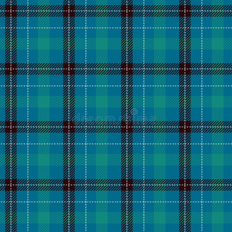 Blue Check Fabric Texture Vector Textile Print Design with a Seamless ...