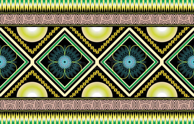 Seamless Decorative Boho Ancient Hand Drawn Ethnic Pattern. Stock ...