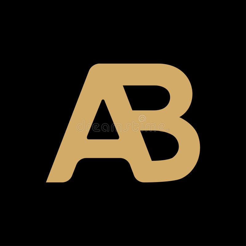 AB Letter Logo Design for Company Branding Vector Template Stock Vector ...