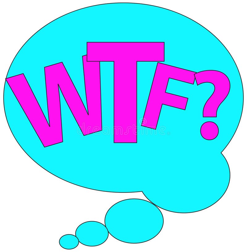 Comic Speech Bubble Set with Text- WTF Stock Vector - Illustration of ...