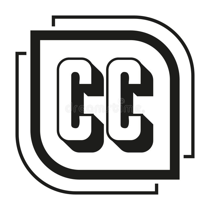 CC Letter Monogram Logo Design Stock Vector - Illustration of emblem ...