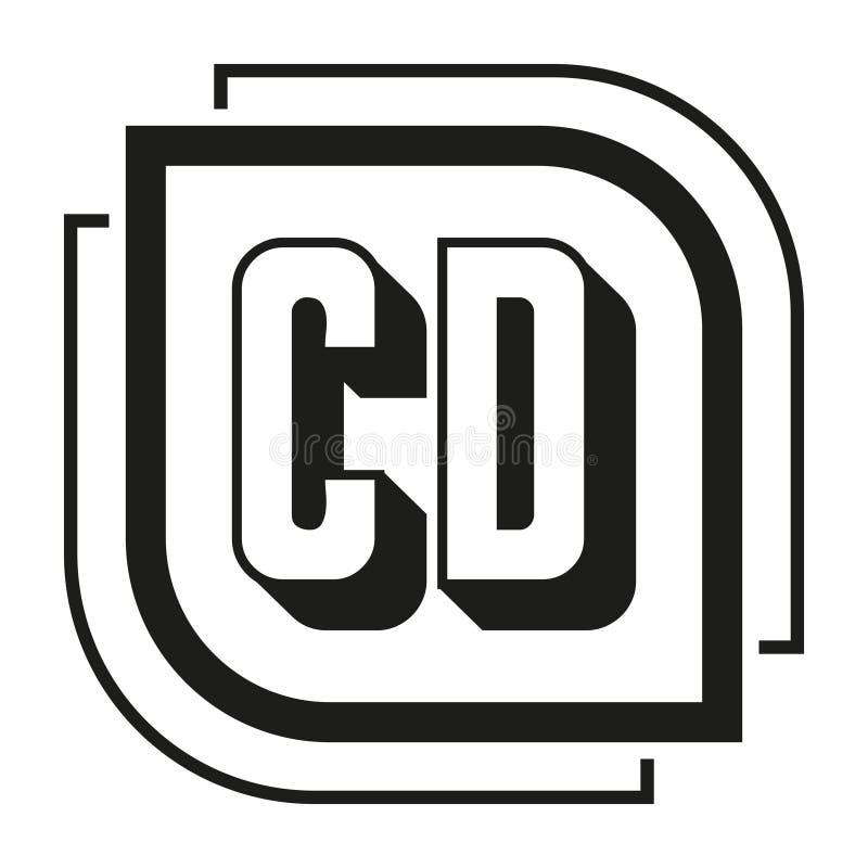 CD Letter Monogram Logo Design Stock Vector - Illustration of sign ...