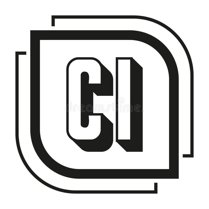 CI Letter Monogram Logo Design Stock Vector - Illustration of concept ...