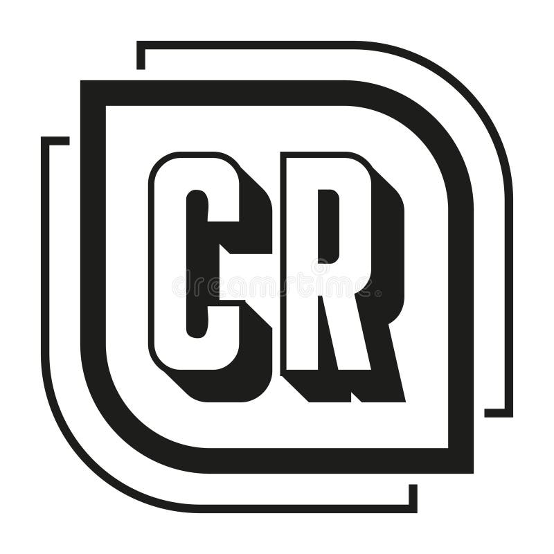 CR Letter Monogram Logo Design Stock Vector - Illustration of abstract ...