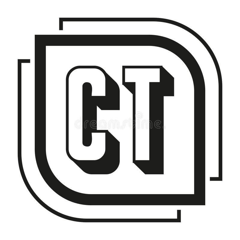 CT Letter Monogram Logo Design Stock Vector - Illustration of ...