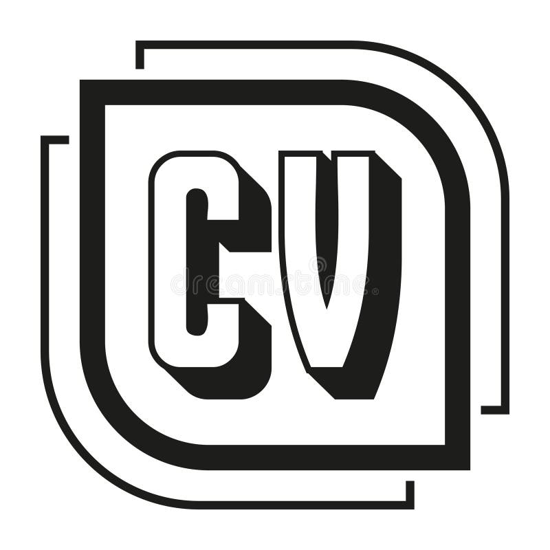 CV Letter Monogram Logo Design Stock Vector - Illustration of business ...