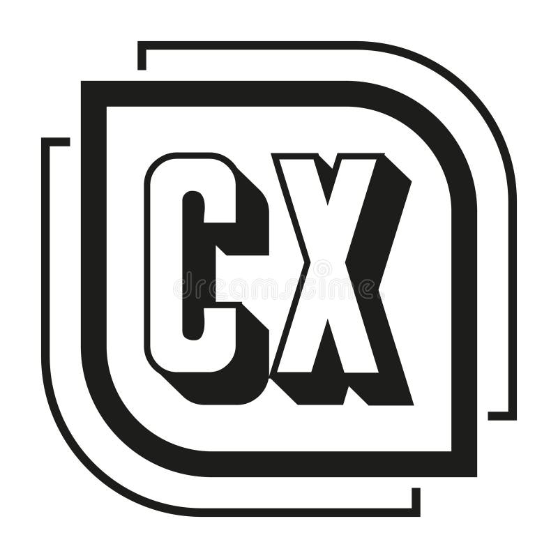 CX Letter Monogram Logo Design Stock Vector - Illustration of logotype ...