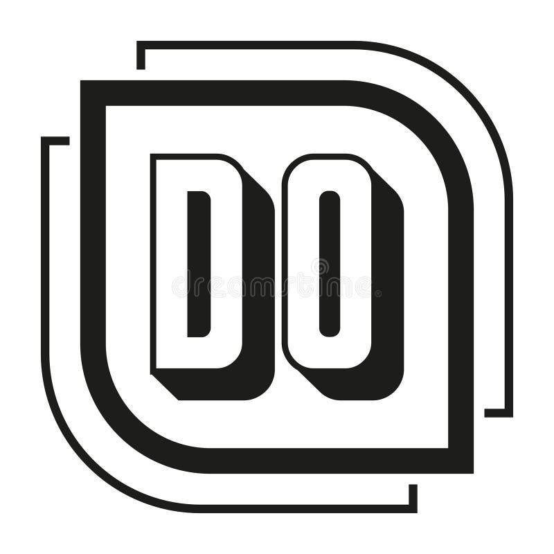 DO Letter Monogram Logo Design Stock Vector - Illustration of emblem ...