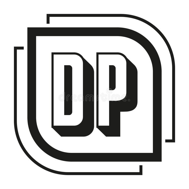 DP Letter Monogram Logo Design Stock Vector - Illustration of sign ...