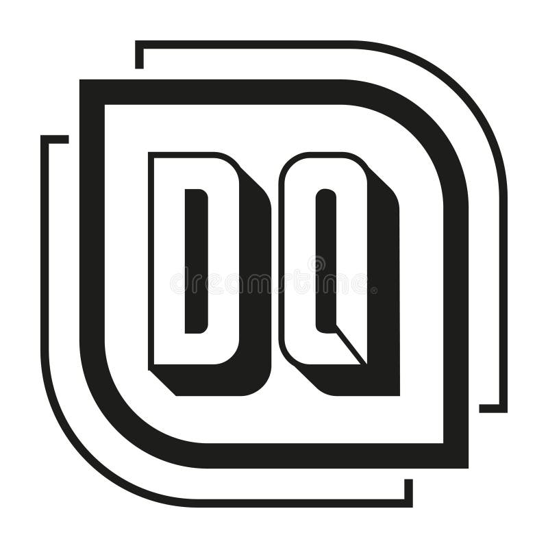 DQ Letter Monogram Logo Design Stock Vector - Illustration of elegant ...