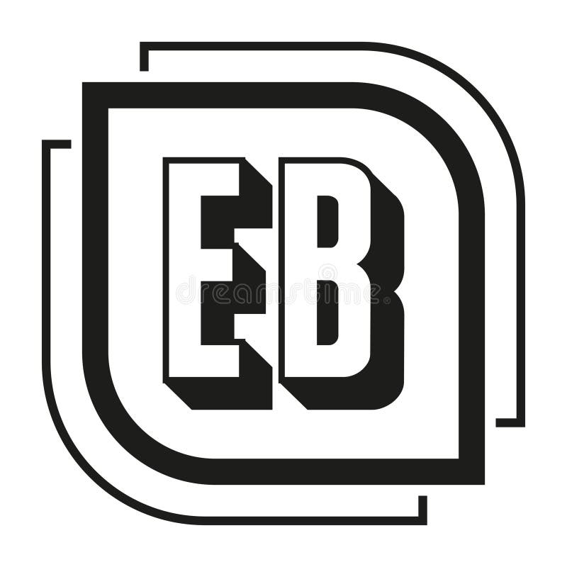 EB Letter Monogram Logo Design Stock Vector - Illustration of creative ...