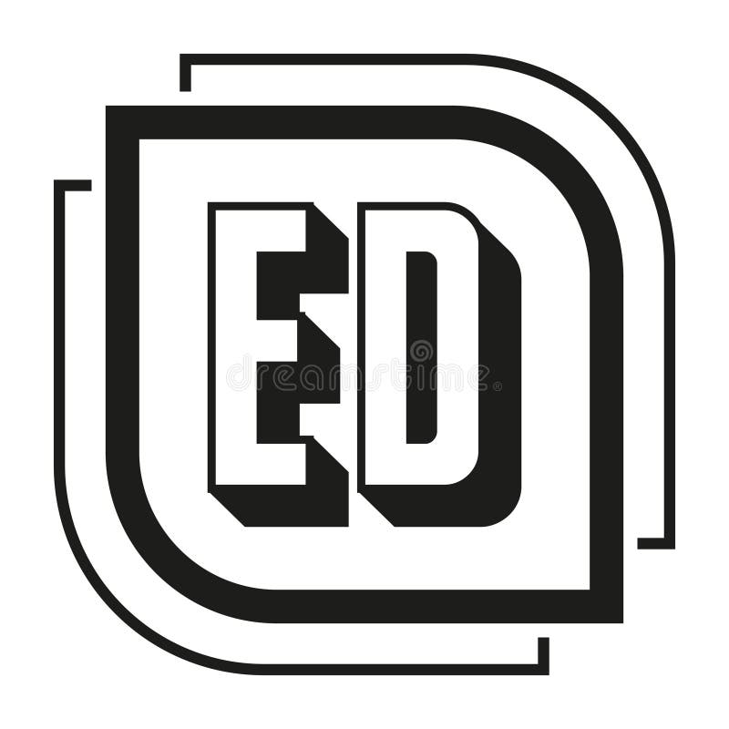 ED Letter Monogram Logo Design Stock Vector - Illustration of vector ...