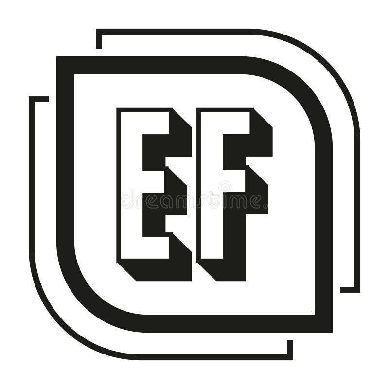EF Letter Monogram Logo Design Stock Vector - Illustration of design ...