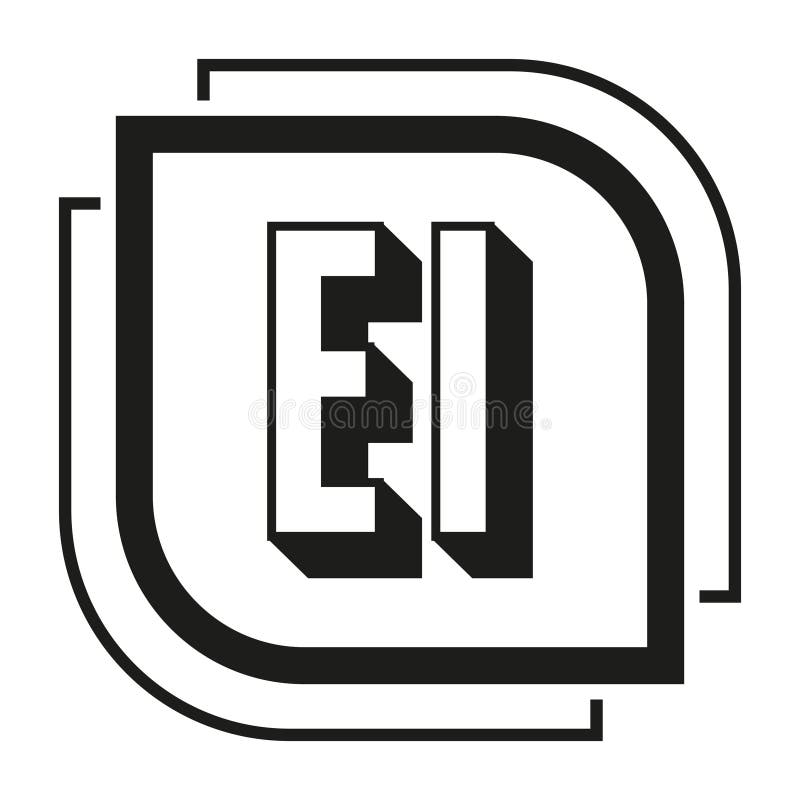 EI Letter Monogram Logo Design Stock Vector - Illustration of vector ...