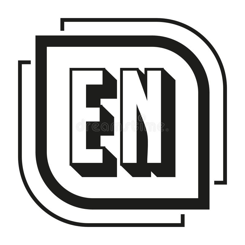 EN Letter Monogram Logo Design Stock Vector - Illustration of icon ...