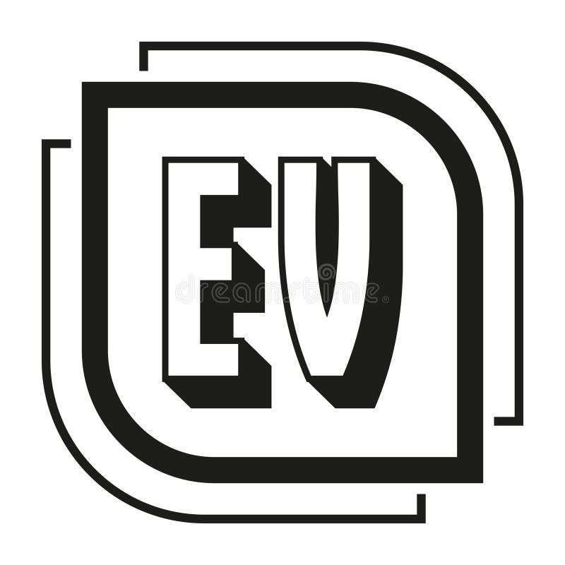 EV Letter Monogram Logo Design Stock Vector - Illustration of vector ...