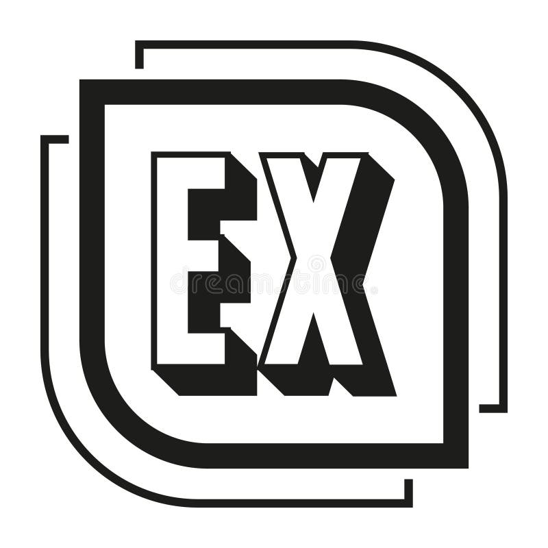EX Letter Monogram Logo Design Stock Vector - Illustration of sign ...