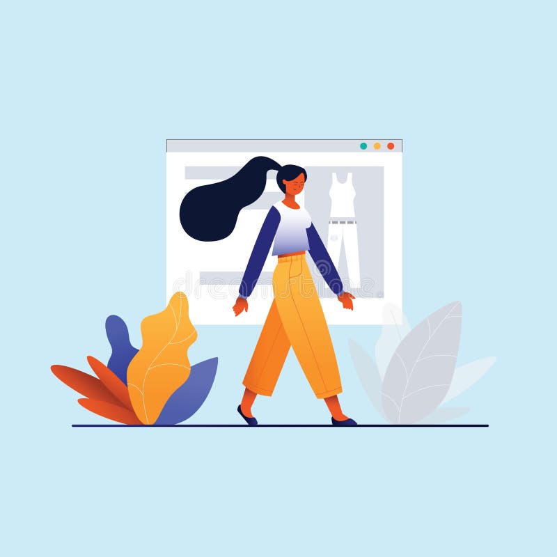 Vector Illustrative Design for a Better Shopping Experience Stock ...