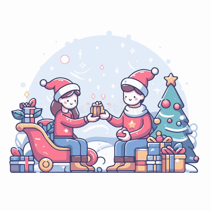 Illustration Vector Share Share the Love - Happy Christmas Vector Stock ...