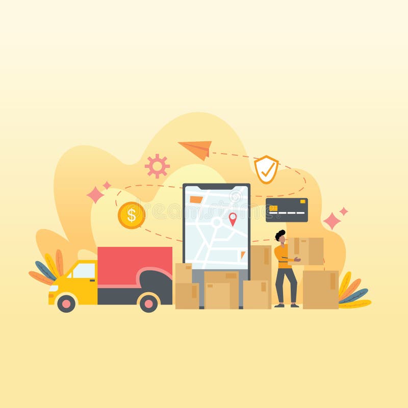 Vector Illustration Seamless Shipping Transportation and Logistics ...