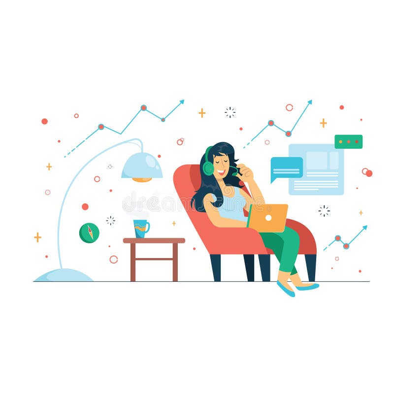 Vector Illustration News from the Tech Frontier Future Illustrations ...