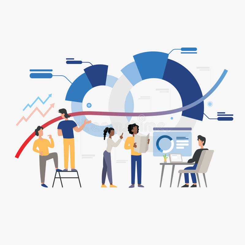 Vector Collaborative Traits in Teamwork Graphics Illustration Stock ...