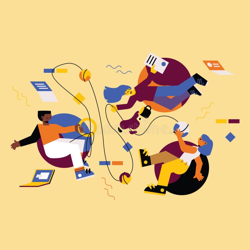 Vector Synergy Unleashed Teamwork Illustration Stock Vector ...