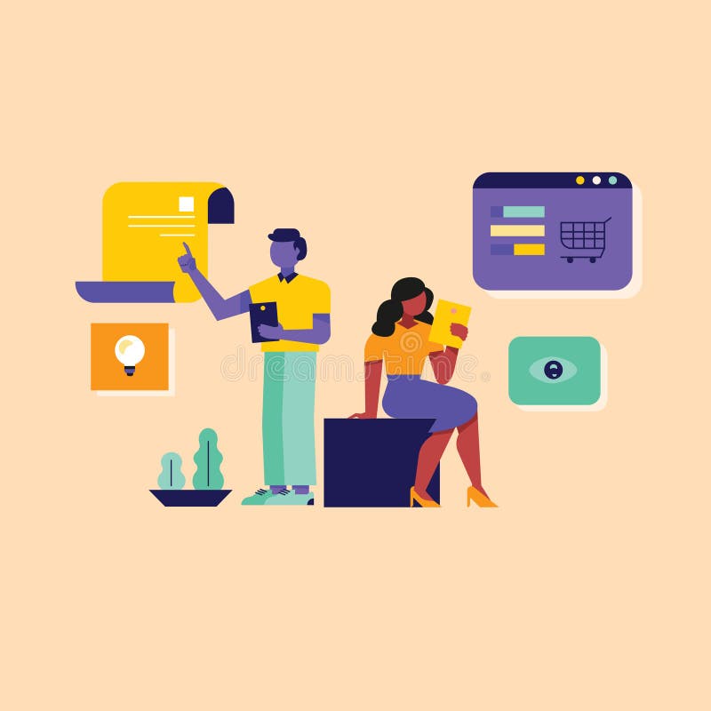 Vector Illustration Visualizing the Birth of Innovative Startup Ideas Stock Vector ...