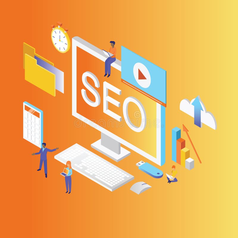Exploring SEO Dynamics Illustrations for Companies and Services Stock ...