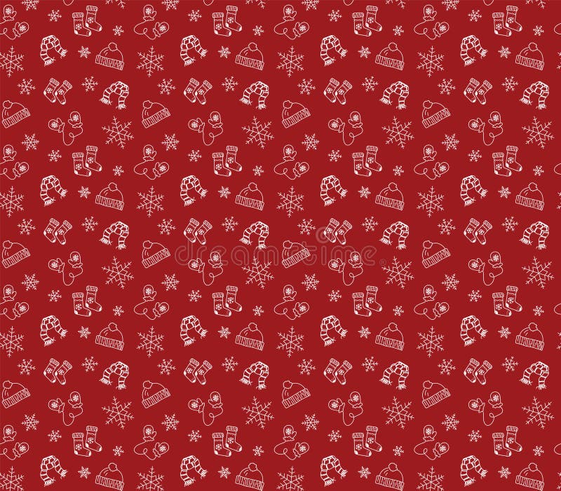 Red Christmas Repeating Pattern Stock Vector - Illustration of tile ...