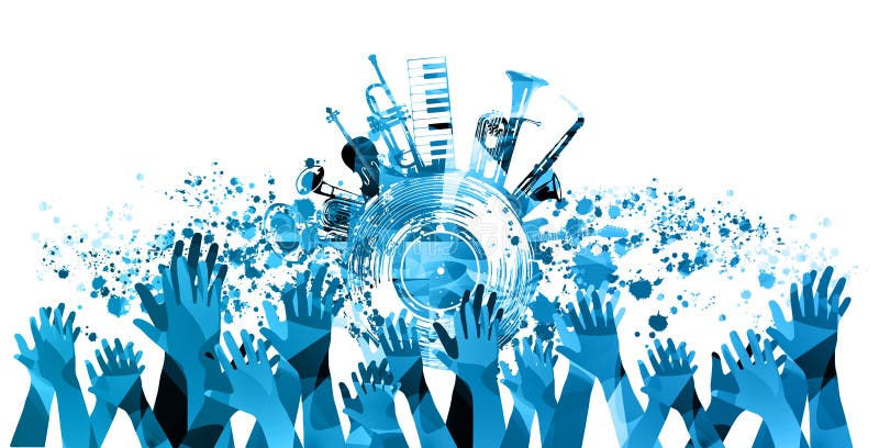 Colorful Musical Poster with Musical Notes Attached To Barbed Wire ...