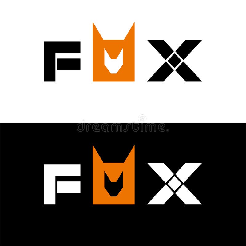 Letter FOX Logo Design Template Stock Vector - Illustration of emblem ...