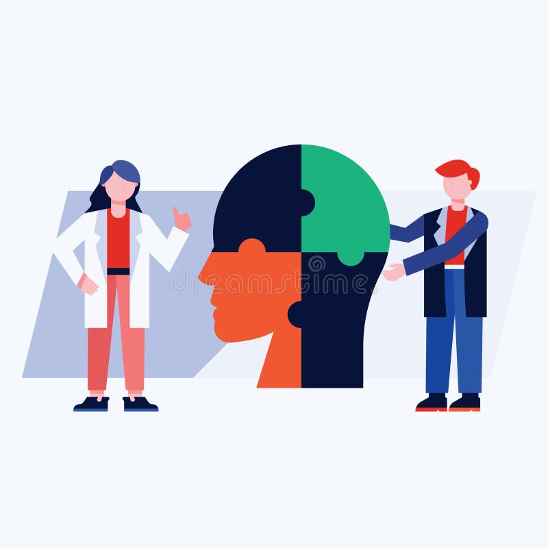 Vector Illustrative Design for Psychological Support Stock Vector ...