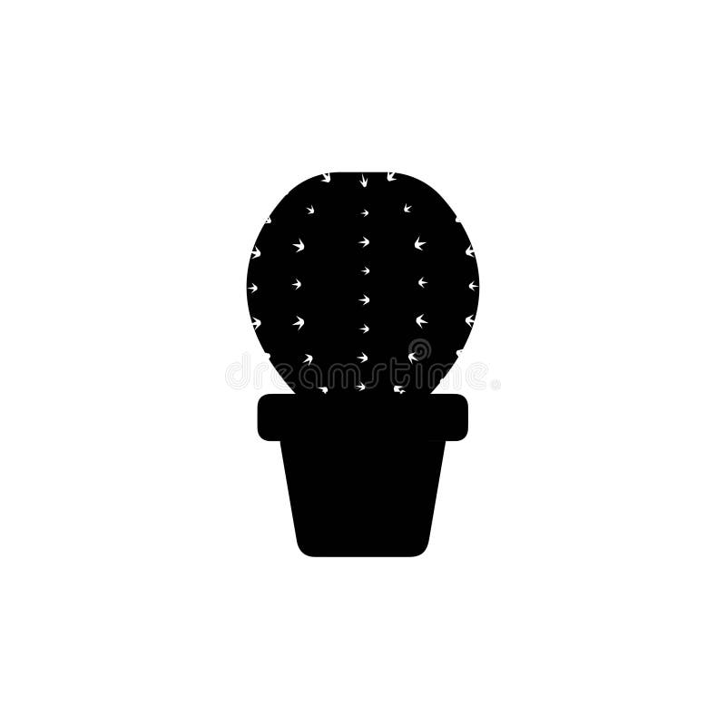 Cactus Icon Vector Logo Symbol Desert Flower, Cactus Silhouettes Stock ...