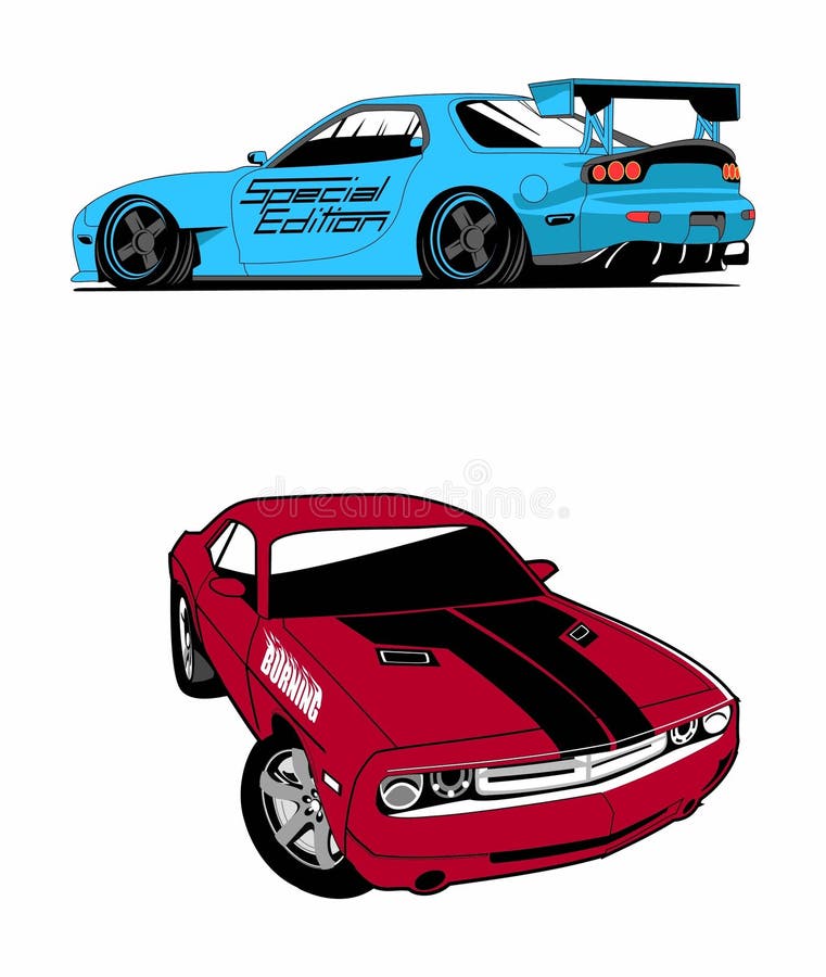 Set of Sport Cars. Vector Design. Ready for Printing. Stock Vector ...