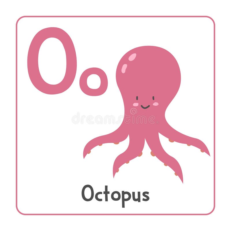 Octopus Clipart. Octopus Vector Illustration Cartoon Flat Style ...
