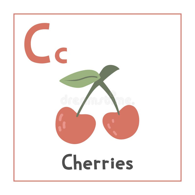 Cherries Clipart. Cherries Vector Illustration Cartoon Flat Style ...