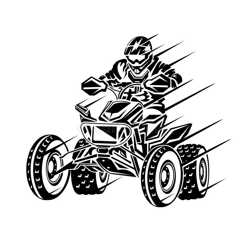 ATV Racing Extreme Sport Design Stock Vector - Illustration of ...