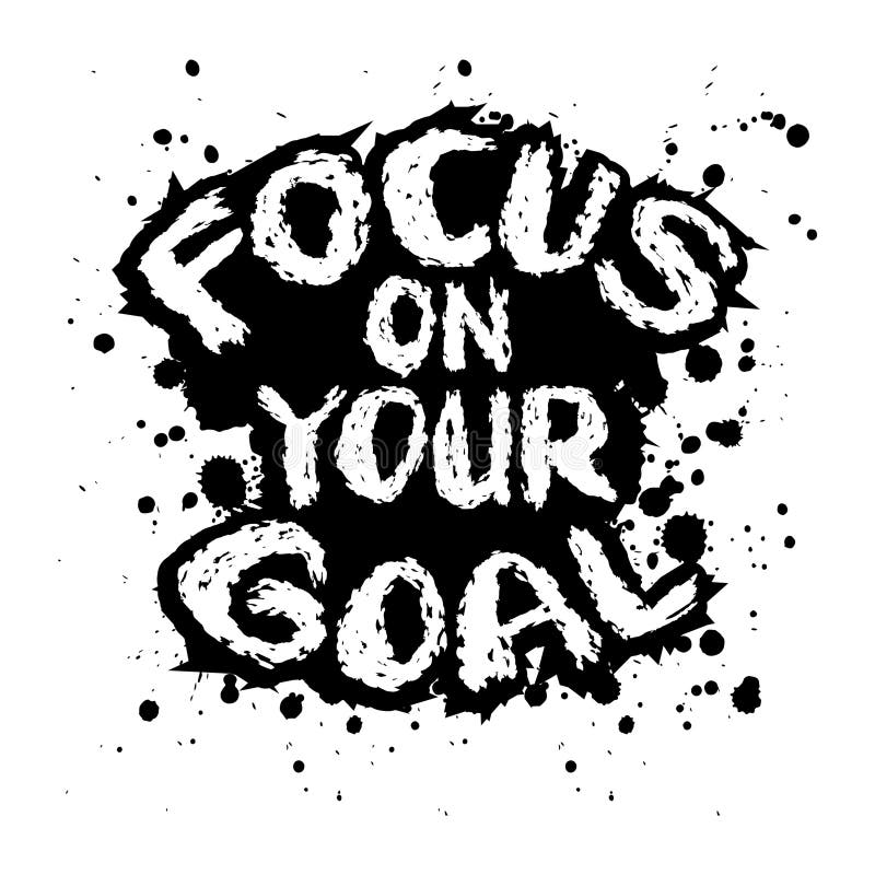 On Focus, on Motivation, on Dedication, Off Excuses. Hand Drawn ...