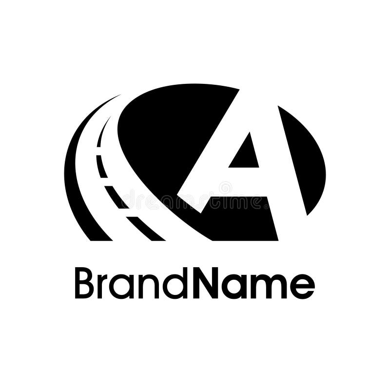 Modern Initial a Road Logo stock vector. Illustration of road - 298374014